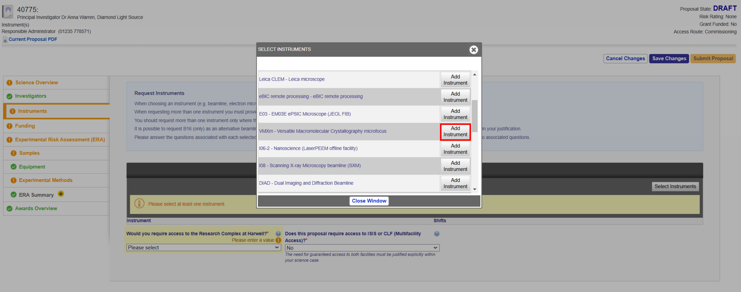 VMXm through UAS - - Diamond Light Source