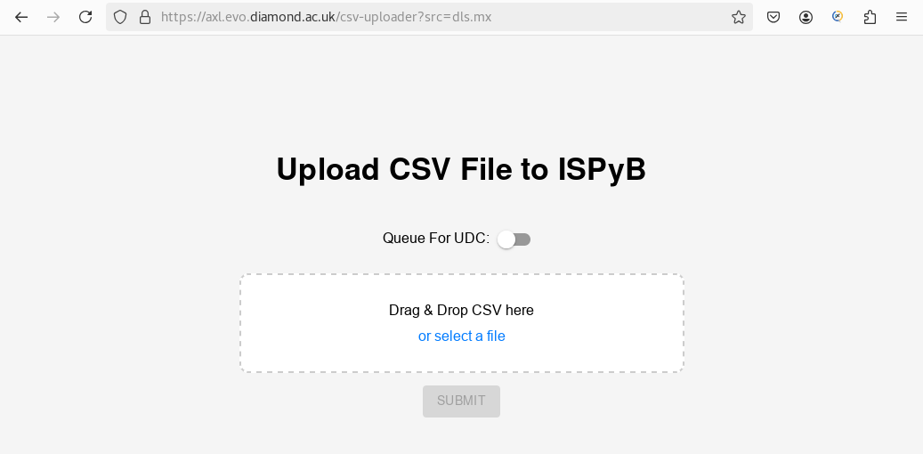 Uploading samples using csv file - - Diamond Light Source