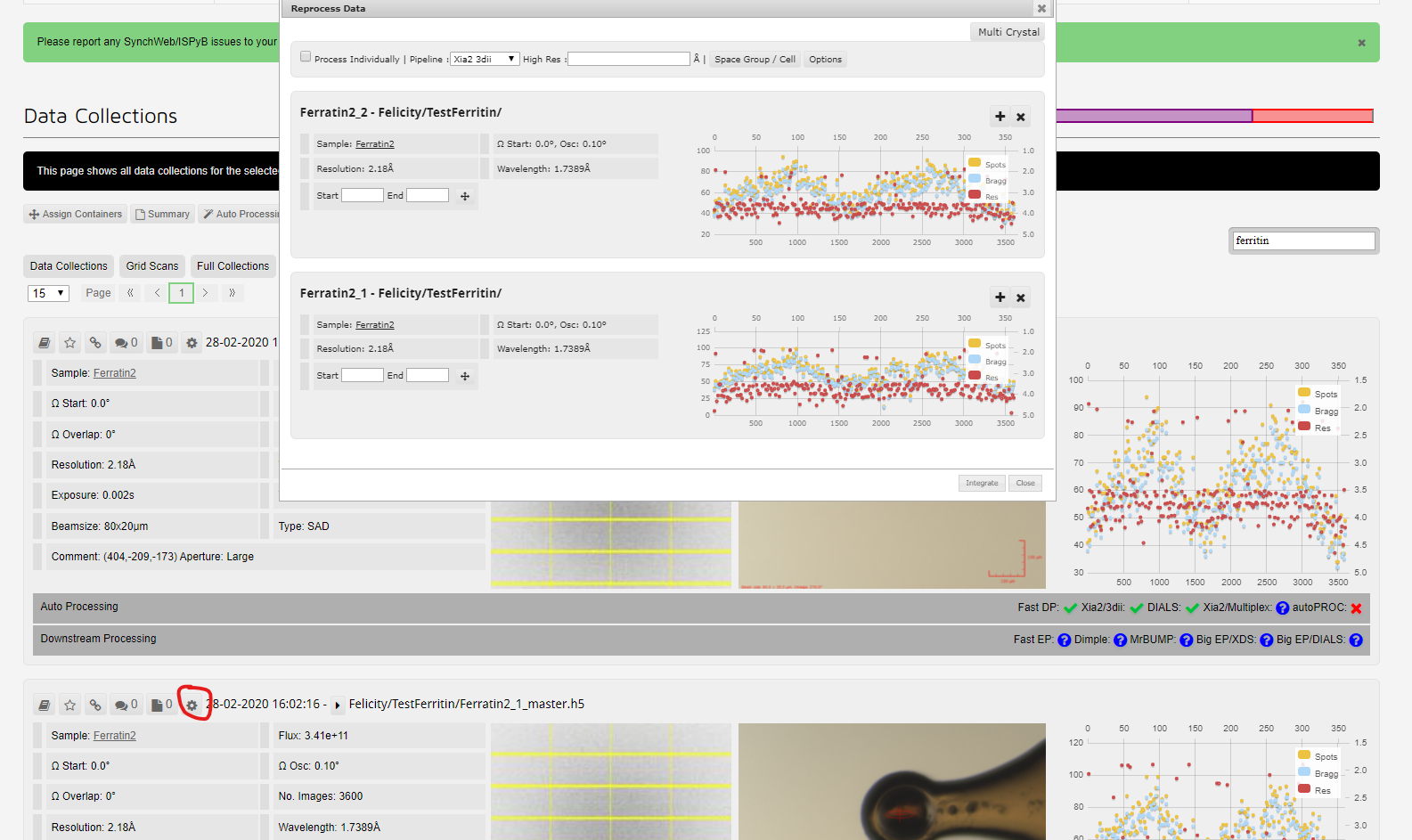 Reprocessing Data in ISPyB - - Diamond Light Source
