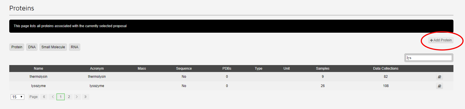 Registering Protein - - Diamond Light Source