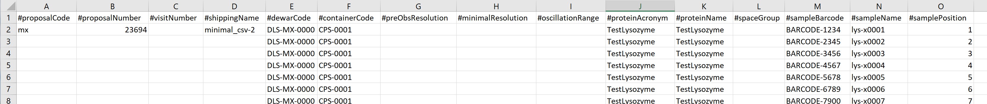 Uploading samples using csv file - - Diamond Light Source