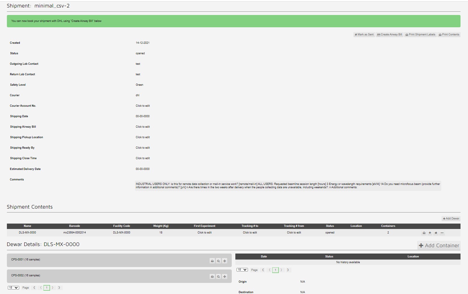 Uploading samples using csv file - - Diamond Light Source