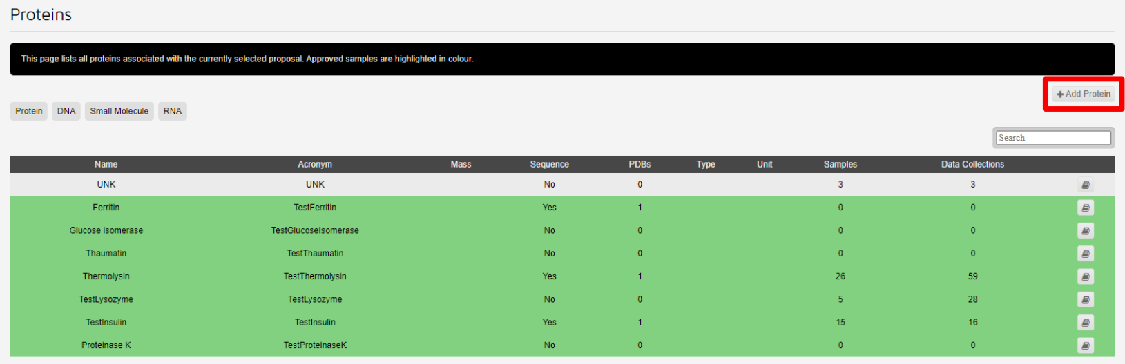 Registering Protein - - Diamond Light Source