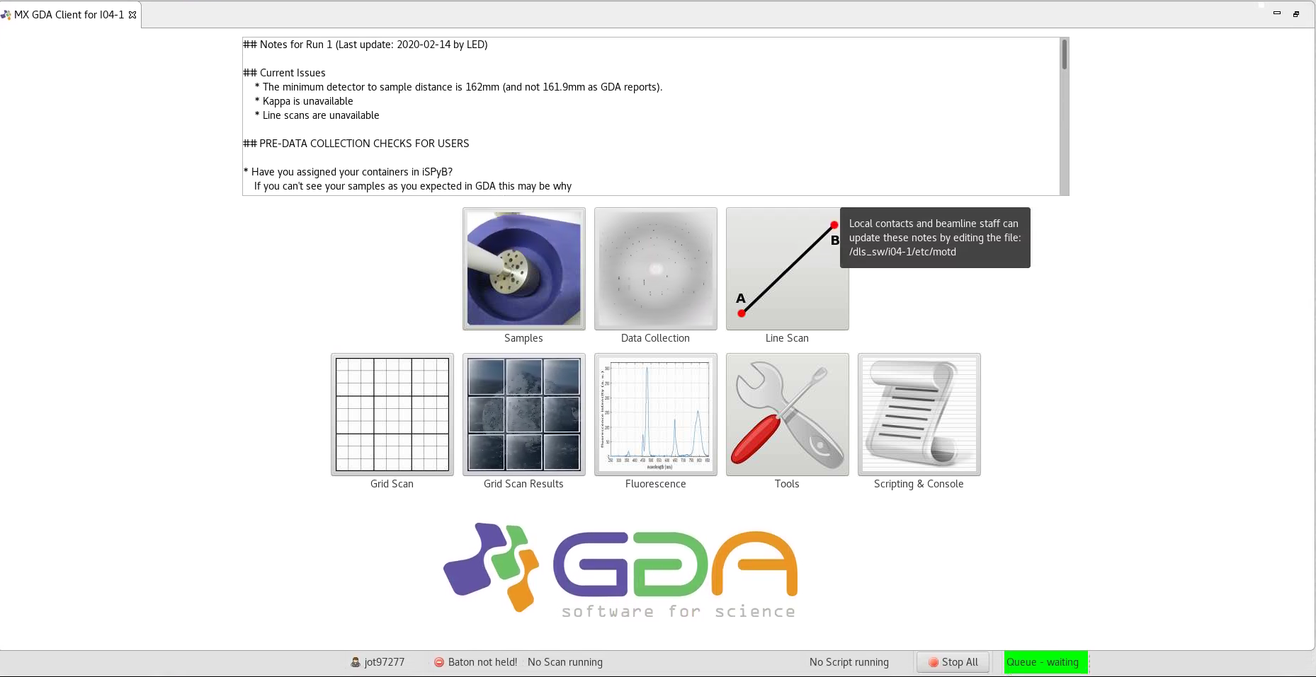 Navigating in the GUI - - Diamond Light Source